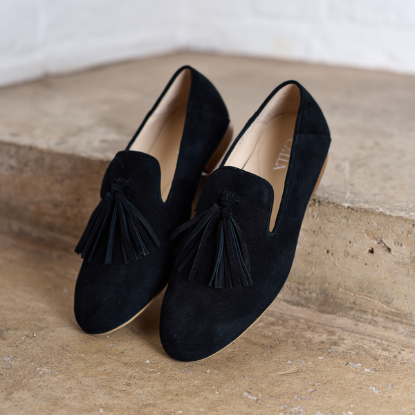 Calla | Nadia | Black Leather Shoe
